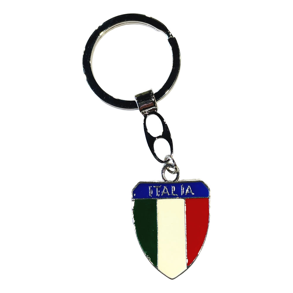 Italian Flag Keyring - Italia Emblem Enamel Charm Key Ring | IODA BRANDS